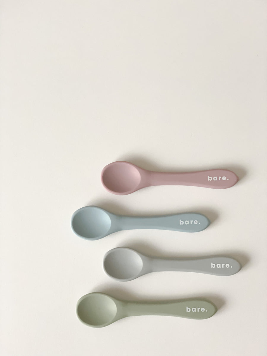 Powder Blue Silicone Spoon – bare the label